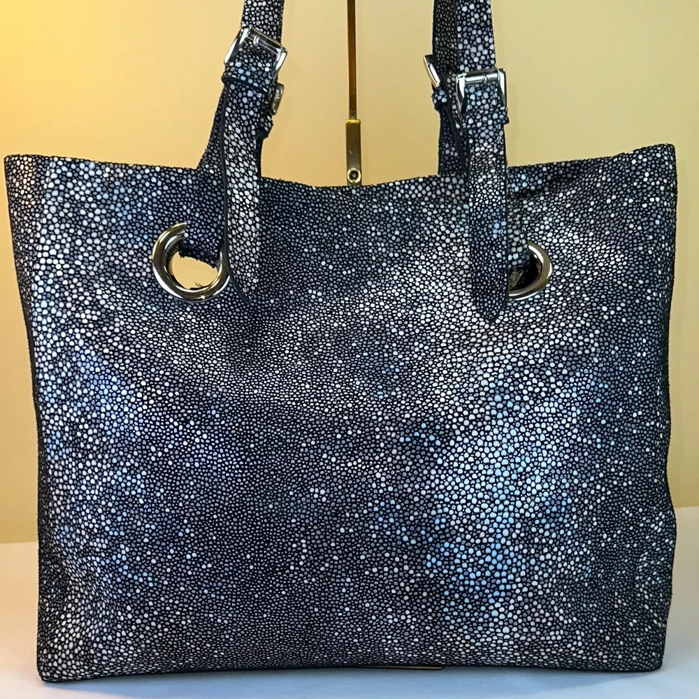 CoFi | Bags | Cofi Leathers Erin Tote Stingray Pattern Sueded Leather ...